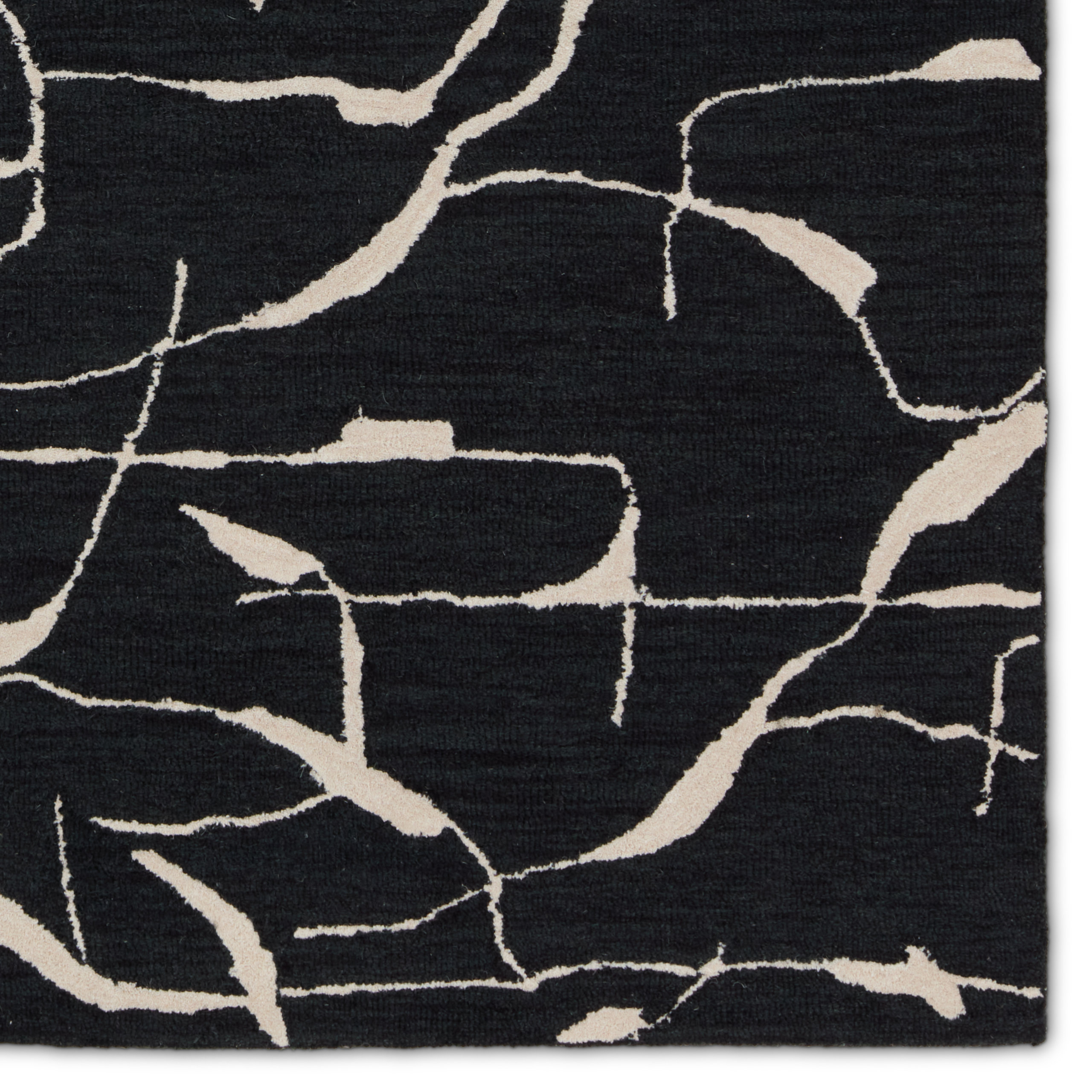 Nikki Chu by Jaipur Living Noir Abstract Black and White Area Rug, 9 ...