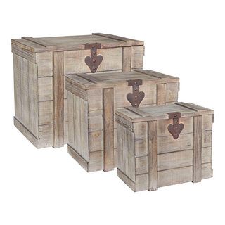 Antiqued Decorative Trunk - Farmhouse - Decorative Trunks - by ...