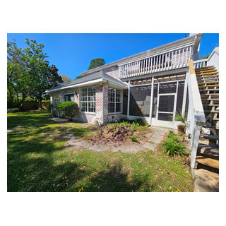 backyard of home with German smear - Rustic - Exterior - Tampa - by ...