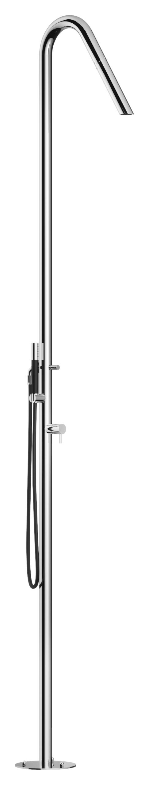 "Twiggy" Free Standing Shower Column, Hot and Cold, Hand Spray and Hose ...
