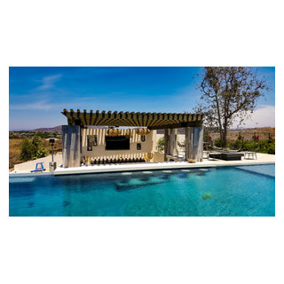 Outdoor Entertainment and Massive Pool - Contemporary - Pool - San ...