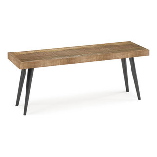 Durham Solid Mango Wood Bench - Midcentury - Accent And Storage Benches ...