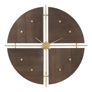 Uttermost Walnut Elegance Wall Clock - Transitional - Wall Clocks - by ...