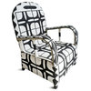 Black and White Deco Yoruba Beaded Chair - Contemporary - Armchairs And ...