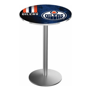 Holland L214 03 Edmonton Oilers 36x28" Pub Table - Stainless ...