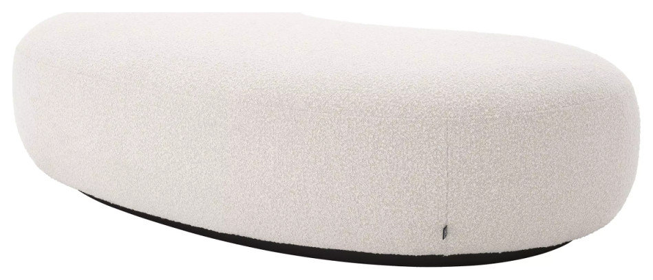 Boucle Cream Curve Bench | Eichholtz Bjorn - Contemporary - Upholstered ...