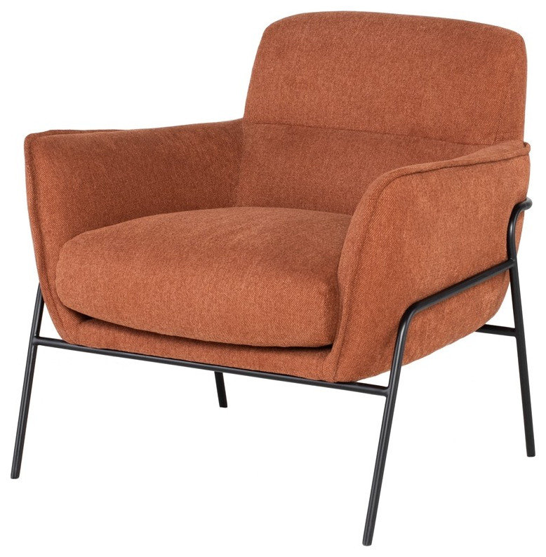 Oscar Clay Fabric Occasional Chair - Midcentury - Armchairs And Accent ...