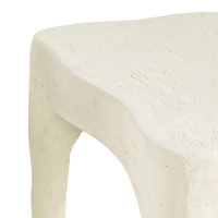Skully Cream Textured Side Table - Farmhouse - Side Tables And End ...
