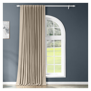Classic Taupe Extra Wide Room Darkening Curtain, Single Panel, 100"x120 ...