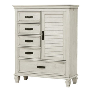 Franco 5-Drawer Door Chest Antique White - French Country - Dressers ...