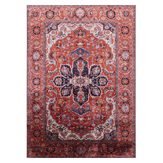 Ahgly Company Indoor Rectangle Mid-Century Modern Area Rugs, 5' x 7', 6 ...