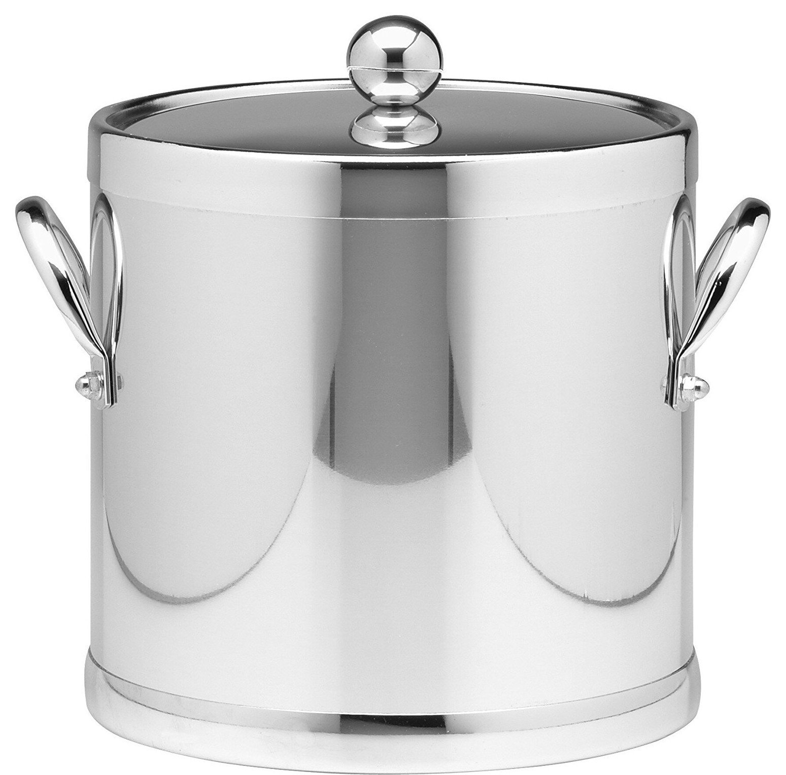 Kraftware Polished Chrome Ice Bucket With Side Handles - Contemporary ...