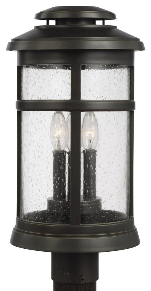3-Light Post Lantern, Antique Bronze - Transitional - Post Lights - by ...