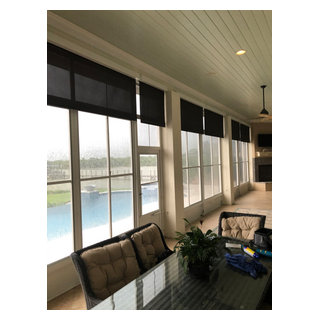 Merritt Island Screen Room enclosed with tinted vinyl windows and solar ...