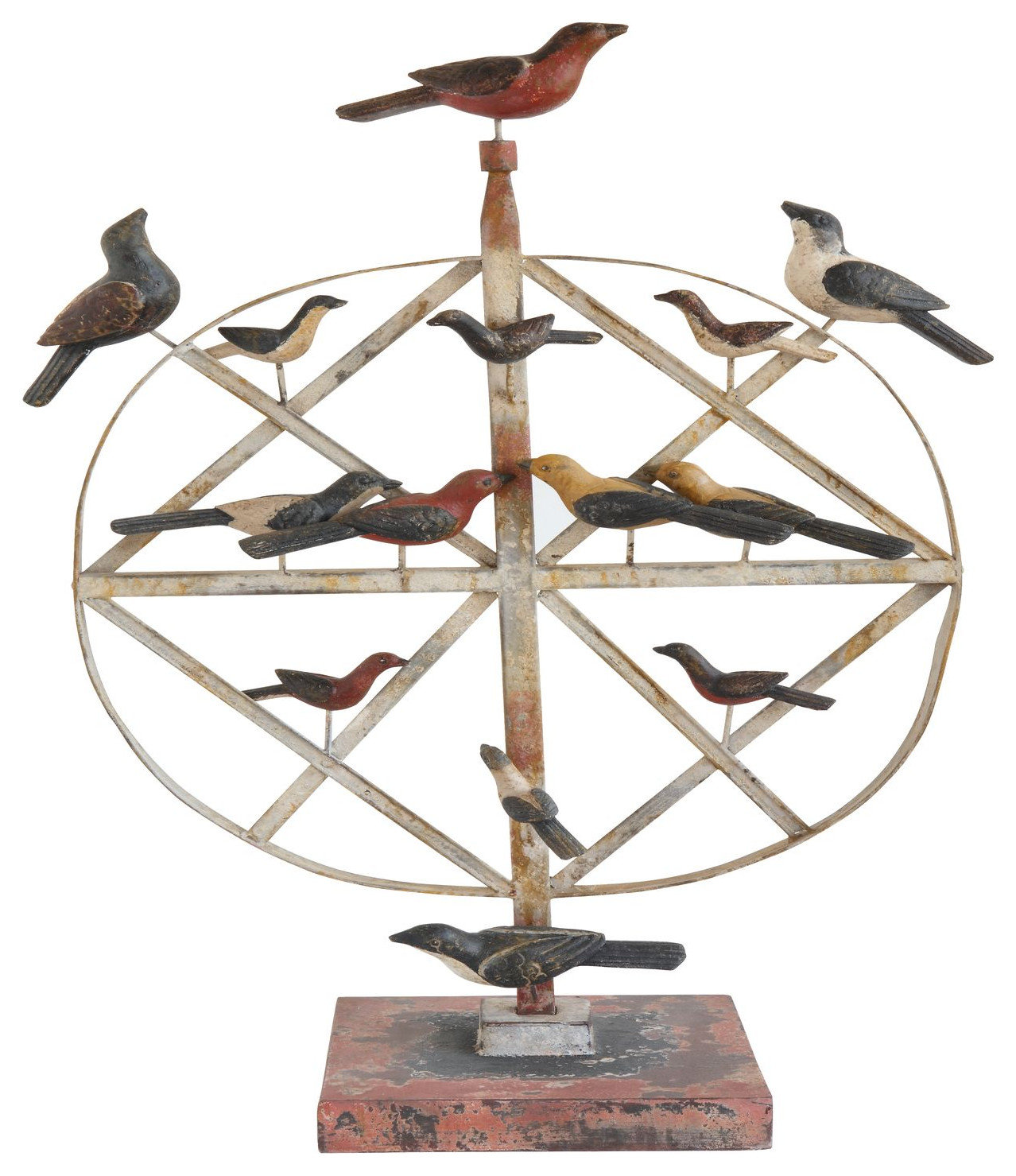 Metal & Magnesia Bird Décor - Farmhouse - Decorative Objects And ...