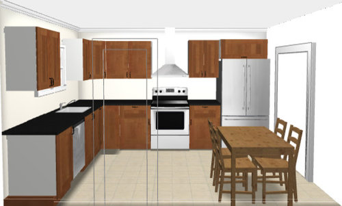 Need small eat in kitchen layout help.