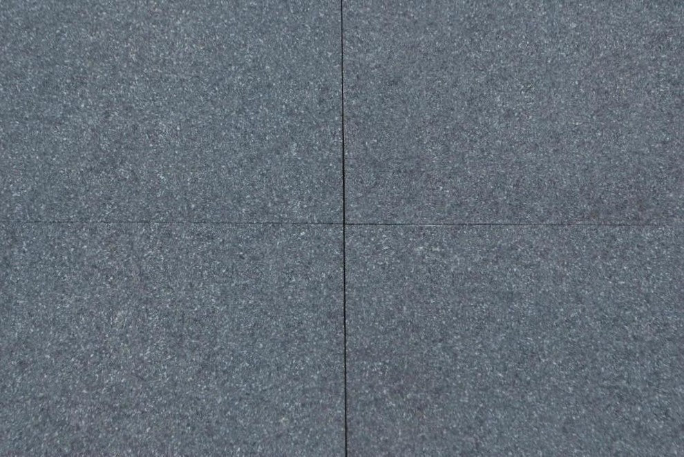 Absolute Black Granite Tiles, Flamed Finish, 12"x12", Set of 40 ...