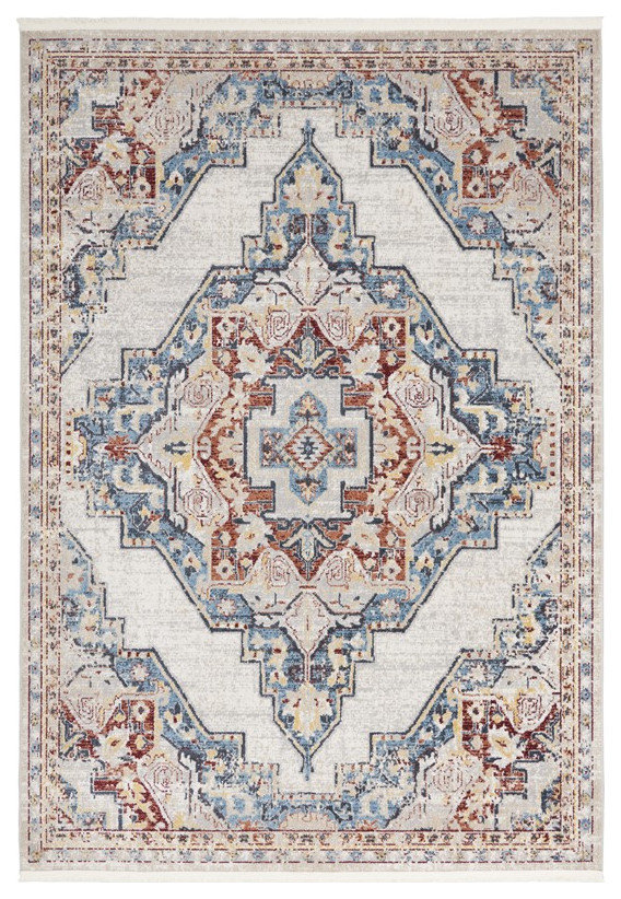 Nourison Carina Multicolor Area Rug, 5'3"x7'3" - Mediterranean - Area ...