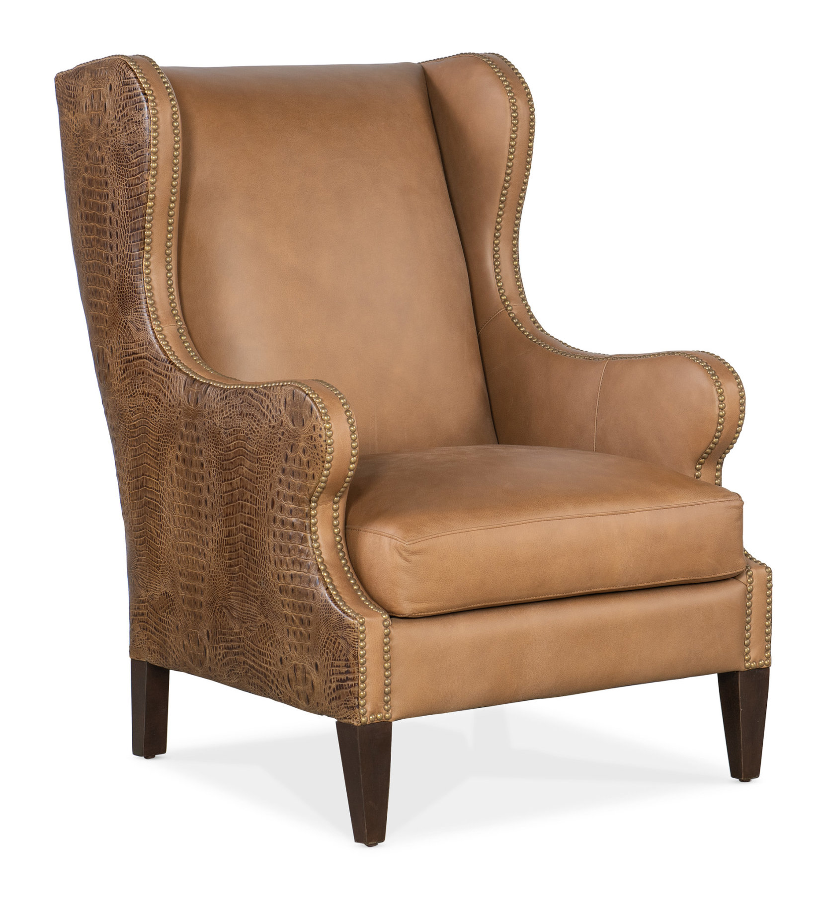 Hooker Furniture CC321 Heaven Saddle 30"W Leather Accent Chair ...