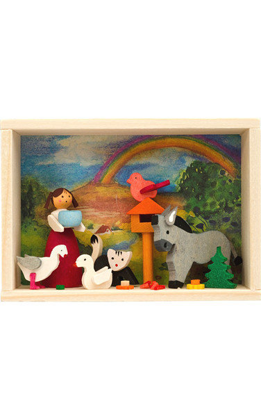 Graupner Matchbox- Farm Girl Feeding Animals - Farmhouse - Holiday ...