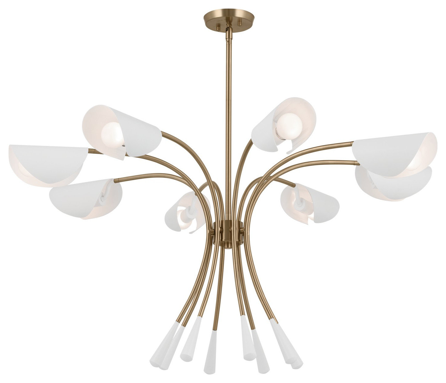 Arcus Eight Light Chandelier in Champagne Bronze - Transitional ...