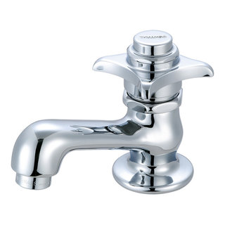 Central Brass Self-Close Single Handle Basin Faucet - Transitional ...