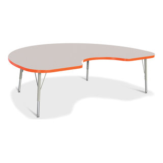 Berries Kidney Activity Table - 48" X 72", E-height - Gray/Orange/Gray ...