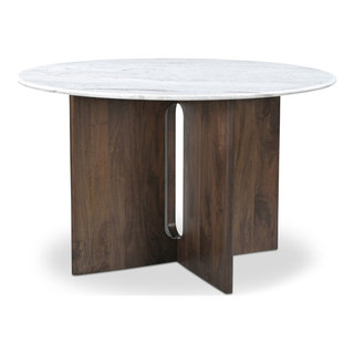 Stanley Dining Table White Marble - Dining Tables - by Moe's Home ...