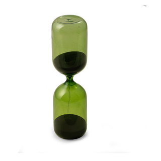 20 Minute Green Sand Timer, Black Sand - Contemporary - Decorative ...