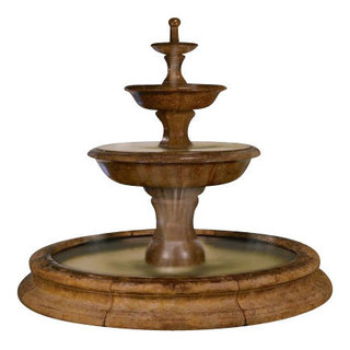 Grande Barrington Fountain In Toscana Pool - Traditional - Outdoor ...