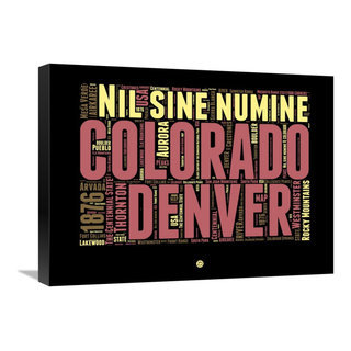 "Denver Word Cloud 1" Fine Art Print, 24" x 18" - Modern - Prints And ...