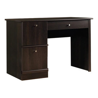 Pemberly Row Transitional Wood Computer Desk with Keyboard Tray in ...