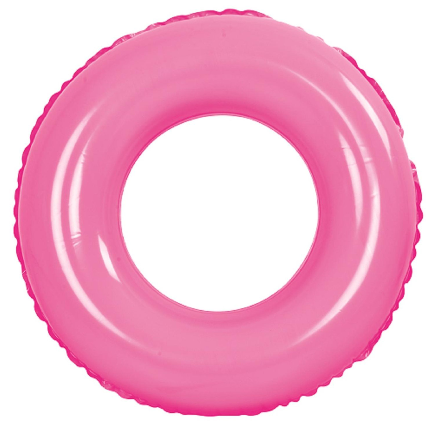 35" Classic Round Pink Inflatable Swimming Pool Inner Tube Ring Float ...