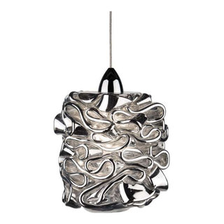 WAC Lighting Gia LED Sconce, Black Ice Crystal, Chrome - Lighting - by ...