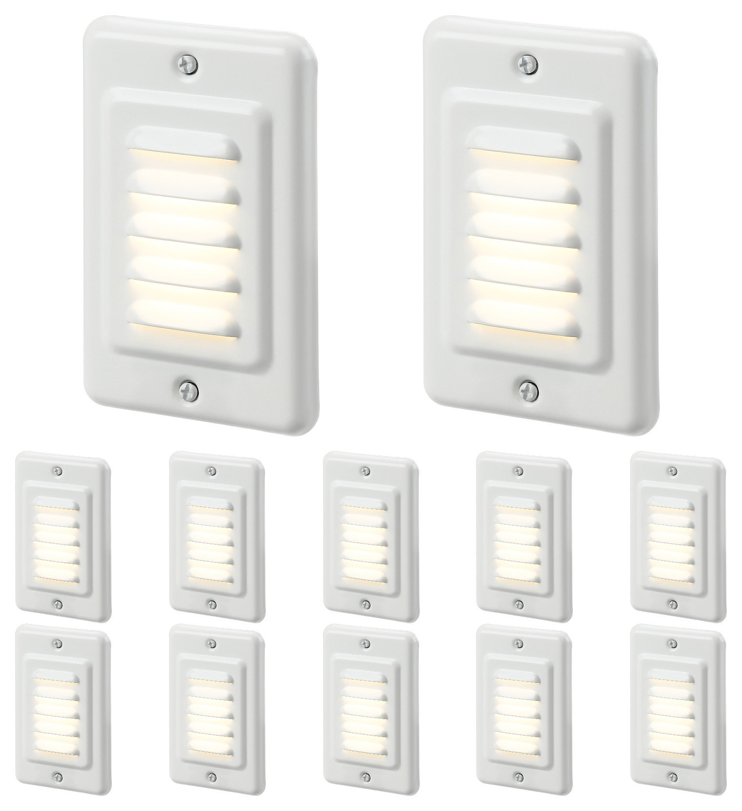 12-Pack 120V LED Step Lights Indoor, Low Watt Stair Light, 3000K Warm ...