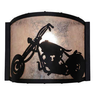 12W Motorcycle Wall Sconce - Industrial - Wall Sconces - by Meyda ...