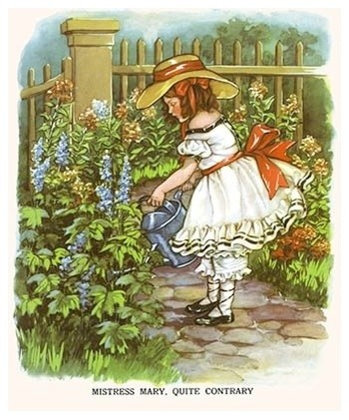 Mistress Mary Quite Contrary, 20" x 30" - Traditional - Kids Wall Decor ...
