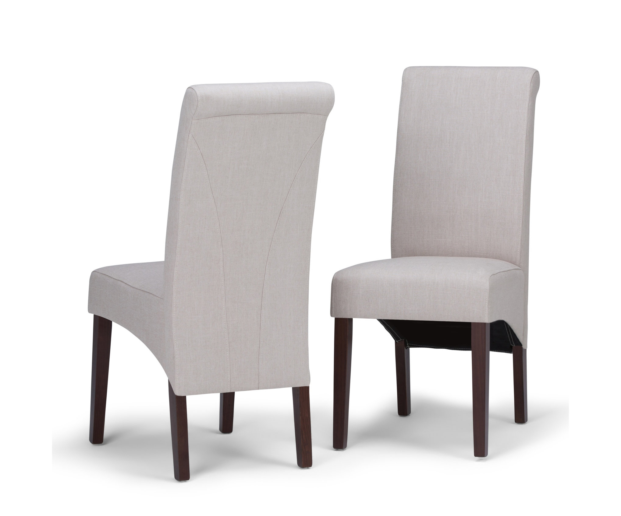 Avalon Deluxe Parson Dining Chair (Set Of 2) In Light Beige Linen Look ...