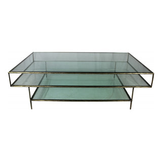 Clear Glass Triple Layered Coffee Table - Contemporary - Coffee Tables ...