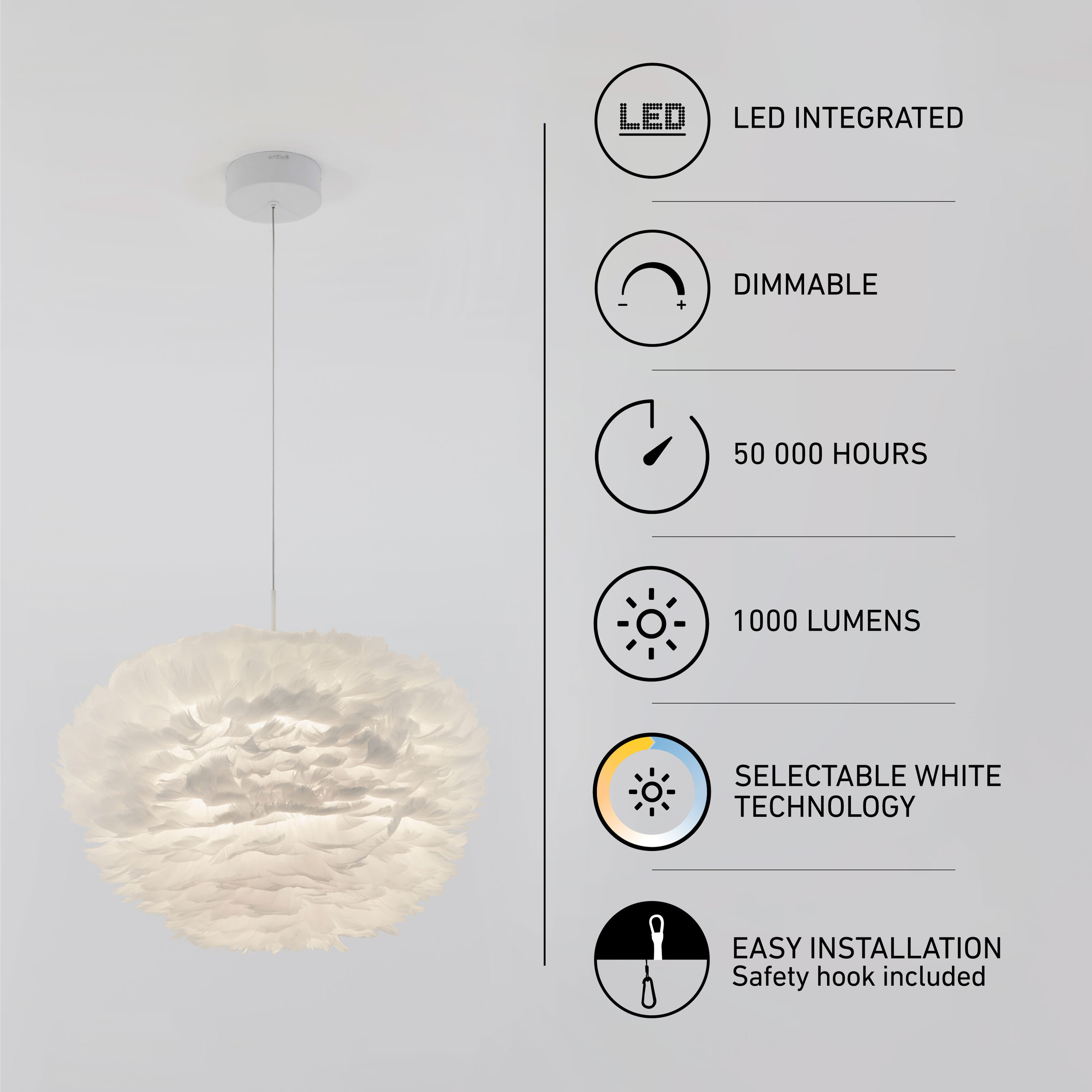 Artika Plume Modern Feathers Pendant Light Fixture - Contemporary ...