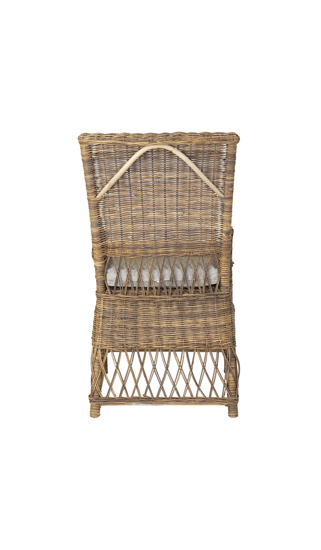 East at Main Serena Grey Rattan Dining Chair with Cushion - Tropical ...