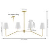 JONATHAN Y Lighting JYL7913 Signe 4 Light 48"W LED Linear - Chandeliers ...