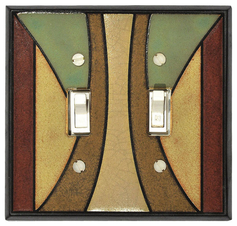 Craftsman Ceramic Tile Double Toggle Switchplate - Contemporary ...