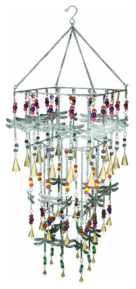 Iron Wind Chime, Multicolor - Contemporary - Wind Chimes - by Benzara ...