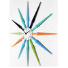 Celeste Multicolored 24" Sunburst Wall Clock - Midcentury - Wall Clocks - by Infinity ...