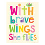 "With Brave Wings" Print, 8"x11" - Contemporary - Kids Wall Decor - by ...