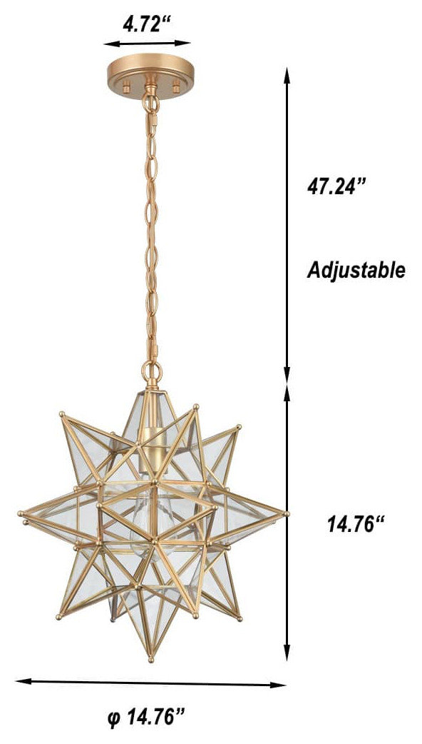 Modern Star Pendant Light, 16 Inch - Mediterranean - Pendant Lighting ...