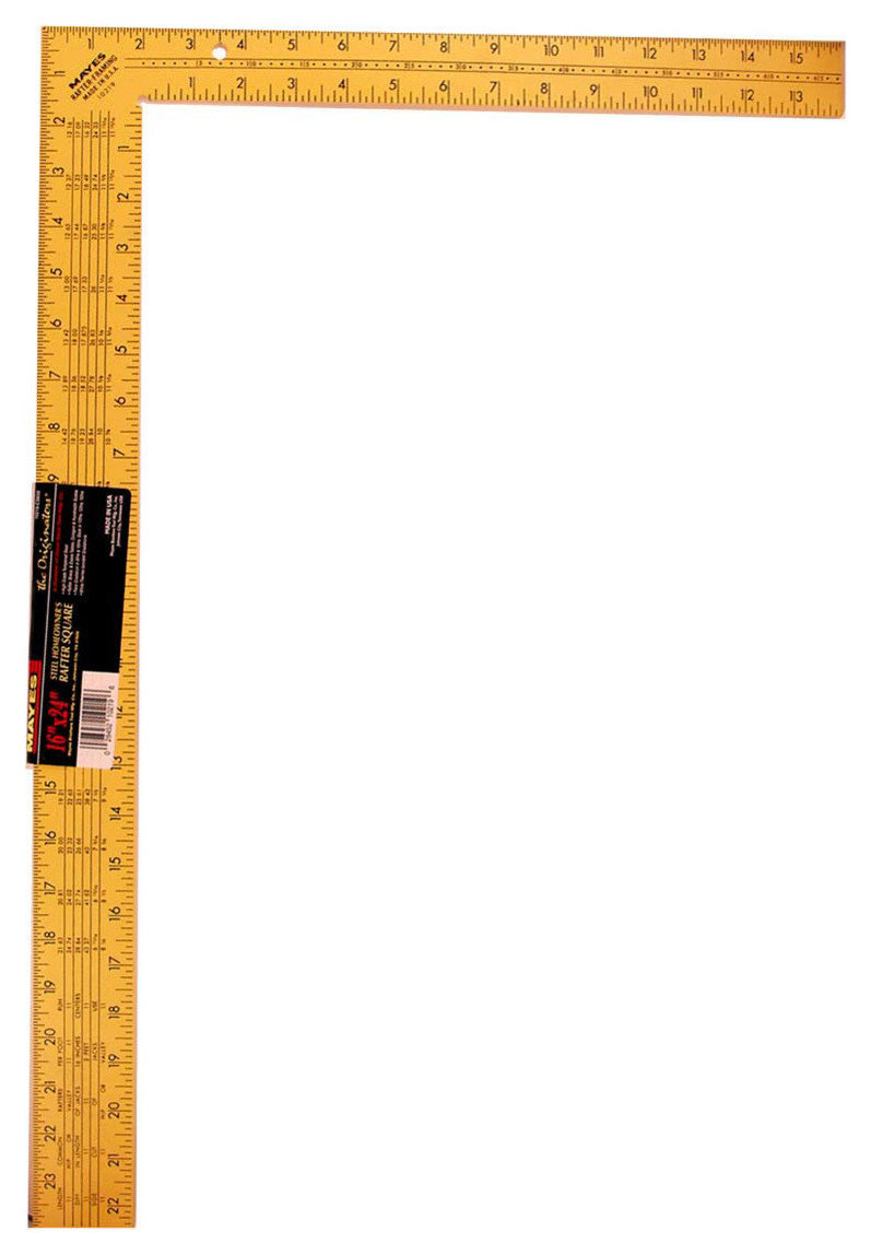 Mayes 24" Yellow Steel Rafter Square - Contemporary - Hand Tools And ...