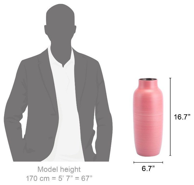 Modern Contemporary Decorative Vase Bottle Jar Decor, Coral, Ceramic ...