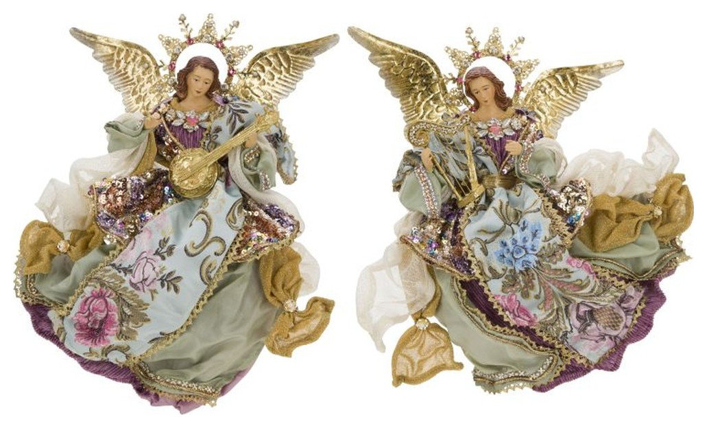 Mark Roberts 2020 Collection Flying Angel, Green, Assortment of 2 ...